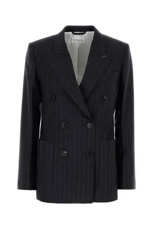 Givenchy Embroidered Wool Blazer With Striped Detailing - Stripped