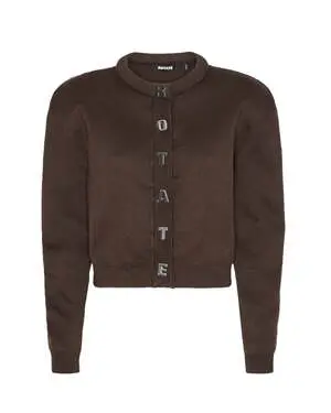 ROTATE BY BIRGER CHRISTENSEN Cropped Logo-detail Cardigan