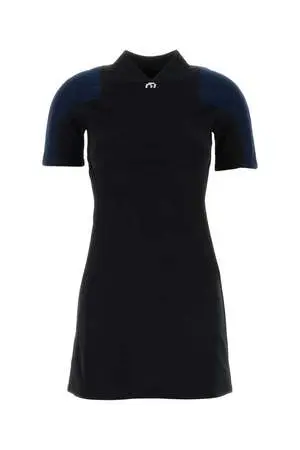 ADIDAS BY MIAOU Adidas-inspired Mini Dress In Polyester - Black