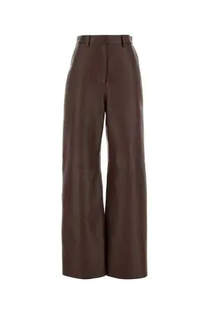 Loewe Chocolate Nappa Leather Pant - Brown