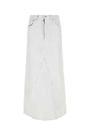 MAISON MARGIELA Maison Margiela Denim Maxi Skirt White
