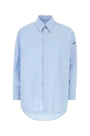 MAISON MARGIELA Cotton Poplin Button-front Shirt For - Light Blue
