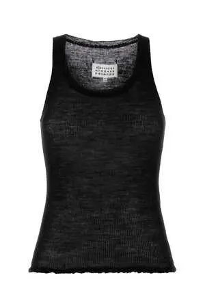 MAISON MARGIELA Ribbed Wool Knit Tank Top