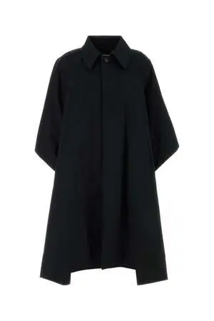 MAISON MARGIELA Cotton Overcoat For With Viscose Lining - Black