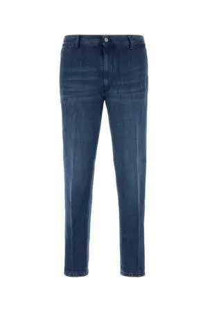 PT TORINO Denim Jeans In Cotton-linen Blend - Blue