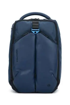 PIQUADRO Laptop Backpack For 15.6" With 2 Compartments In Soft Fabric - Blu