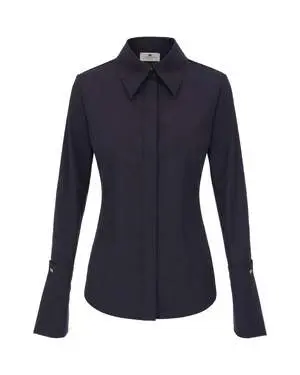 Elisabetta Franchi Fitted Long Sleeve Shirt - Nero