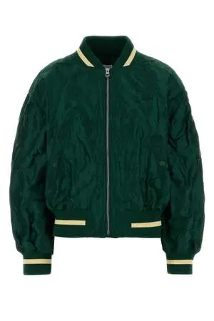 Loewe Tech Fabric Bomber Jacket - Green