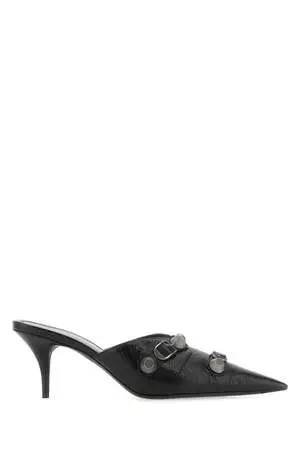 Balenciaga Cagole Flat Pumps In Leather With 8 Cm Heel
