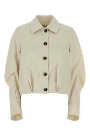 Loewe Cotton-silk Blend Tailored Jacket - White