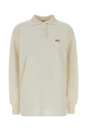 Loewe Stretch Cashmere-blend Polo Shirt - White