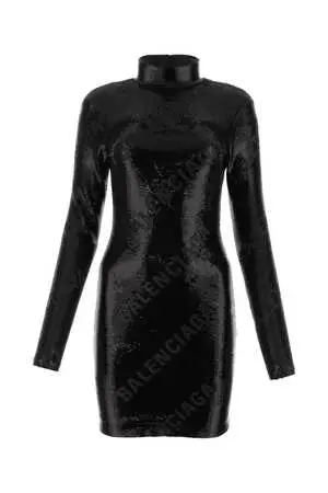 Balenciaga Inspired Sequin Mini Dress For - Black