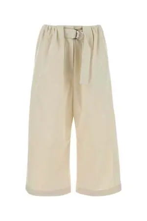 Loewe Cotton-silk Wide-leg Pants - White