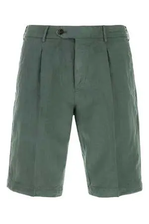 PT TORINO Lyocell-linen-cotton Bermuda Shorts For - Green