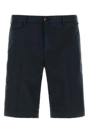PT TORINO Tailored Stretch Cotton Bermuda Shorts - Blue