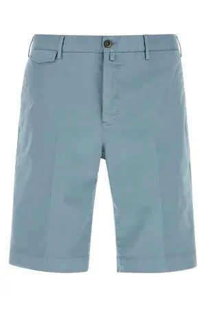 PT TORINO Stretch Cotton Bermuda Shorts - Light Blue