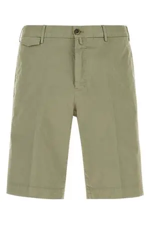 PT TORINO Sage Stretch Cotton Bermuda Shorts - Green