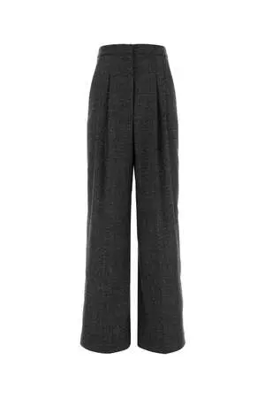 PT TORINO Embroidered Wool-blend Wide-leg Pants
