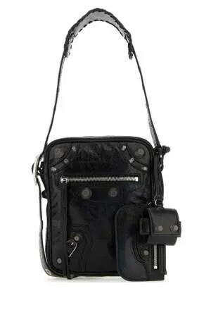 Balenciaga Le Cagole Mini Leather Crossbody Bag - Black