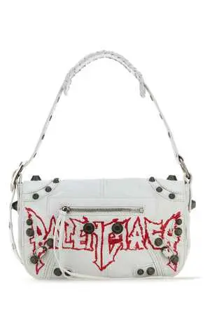 Balenciaga Le Cagole Xs Mini Diy Metal Crossbody Handbag - White