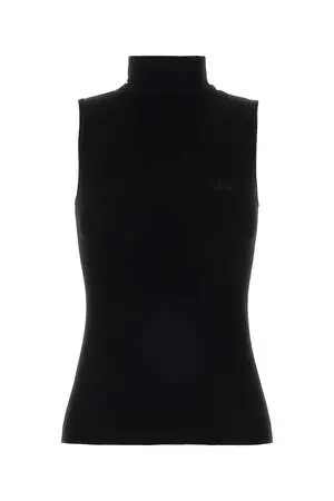 Loewe LOEWE Sleeveless Knit High Neck Top Black