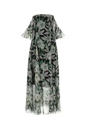 Loewe Silk Floral Print Maxi Dress - Printed