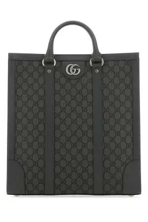 Gucci Gg Supreme Fabric And Leather Ophidia 36 Cm X 39 Cm X 12 Cm Shopping Handbag - Printed