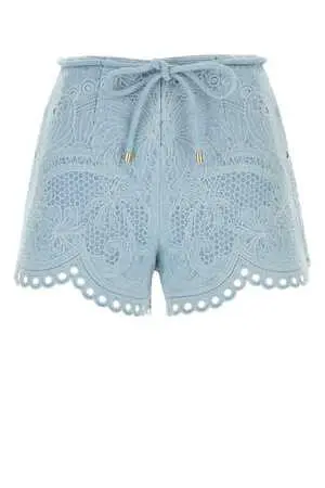 Zimmermann Embroidered Denim Shorts