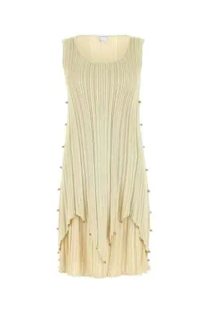 Bottega Veneta Pleated Satin-blend Mini Dress