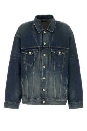 Balenciaga Denim Oversize Jacket - Blue