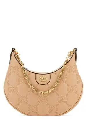 Gucci Gucci Powder Pink Leather Small Lion GG Handbag Pink