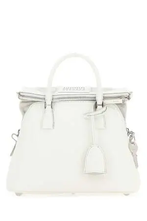 MAISON MARGIELA 5ac Leather Handbag - White