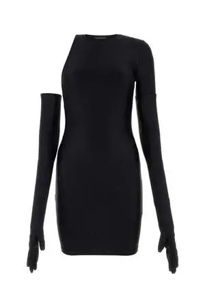 Balenciaga Stretch Nylon Mini Dress - Black