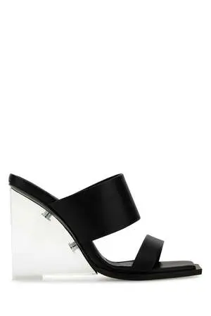 Alexander McQueen Shard Wedge Sandals - Black
