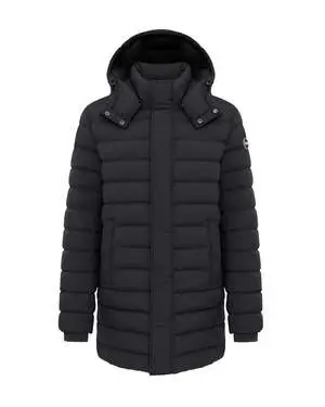 COLMAR Long Quilted Hooded Parka - Black-vulcan