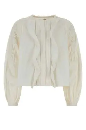 Isabel Marant Étoile Cotton Ruffle Blouse - White