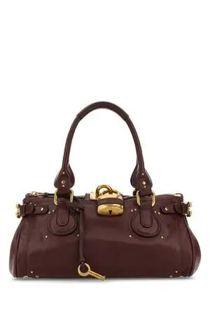 Chloé Paddington Chocolate Leather Shoulder Handbag With 13 Cm Height, 36 Cm Width, 10 Cm Depth - Brown