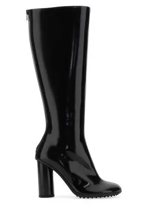 Bottega Veneta Atomic Leather Boots With 9.5" Heel For - Black