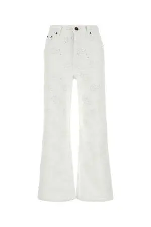 Chloé Cotton Denim Jeans - White