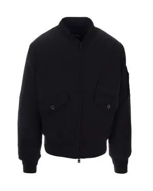 Y3 Zip-front Bomber Jacket With Flap Pockets