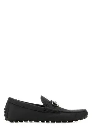 Gucci Leather Driver Loafers - Black