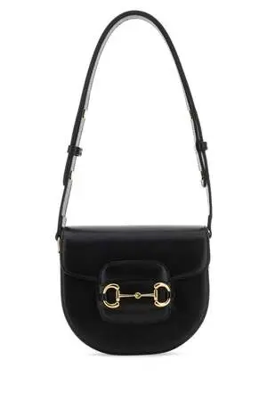 Gucci Mini Leather Horsebit Shoulder Handbag 18.5cm X 17cm X 7.5cm - Black