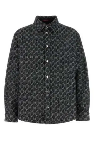 Gucci Embroidered Denim Reversible Shirt