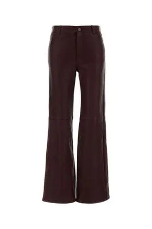 Chloé Grape Leather Flared Pants