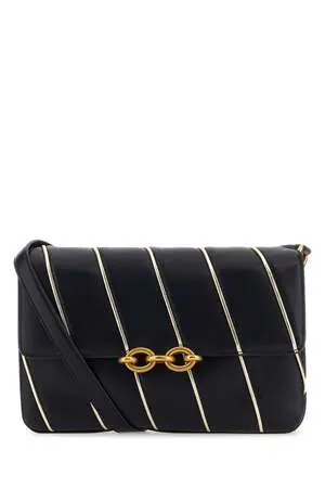 Saint Laurent Le Maillon Leather Shoulder Bag - Stripped
