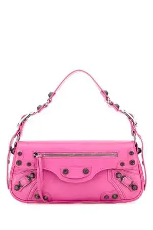 Balenciaga Fuchsia Leather Mini Le Cagole Sling Shoulder Handbag 30cm