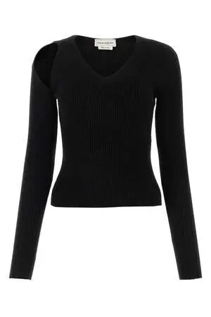 Alexander McQueen Wool Blend Sweater - Black