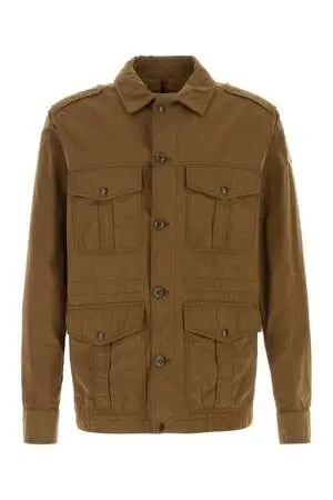 Moncler Cotton-blend Utility Jacket - Camel