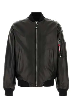 Dsquared2 Leather Bomber Jacket