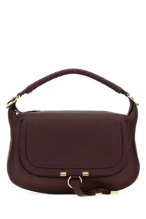 Chloé Mini Marcie Leather Shoulder Handbag - Purple